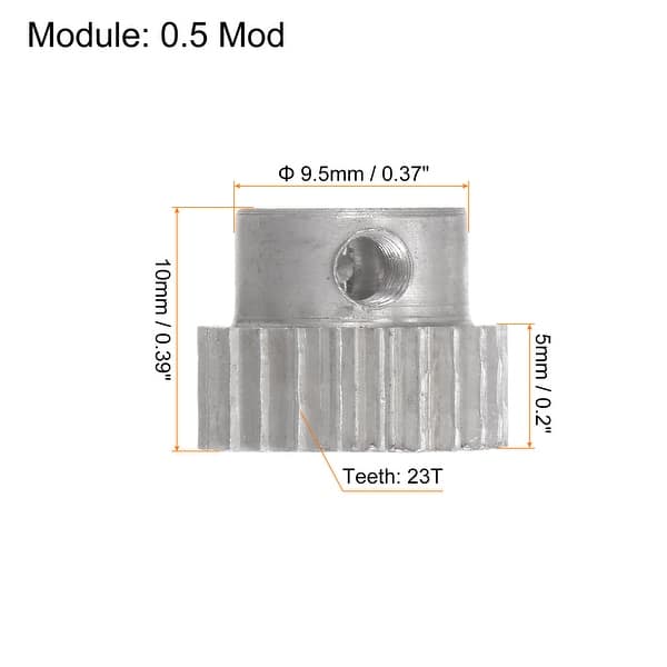 2x Step Spur Gear 3mm Inner Hole 23T Mod 0.5 Aluminum Alloy Motor Gear - Bed Bath & Beyond ...