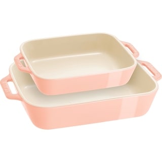 Staub Ceramic 2-pc Rectangular Baking Dish Set Macaron Pastel - Bed ...