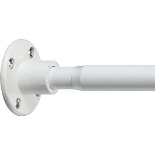 White 28 to 49/63/77 Inch Adjustable Shower Curtain Rods - Bed Bath ...