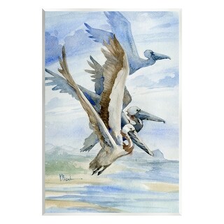 Stupell Pelicans Aloft Bird Flight Trio Wall Plaque, Design By Paul ...