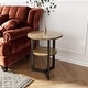 Round Coffee Table with Solid Wood Storage Circle Center Table - Bed ...