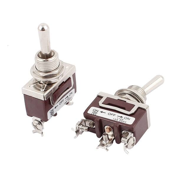 AC 250V 15A SPDT ON/OFF/ON 3 Positions Electric Toggle Switch 2 Pcs ...