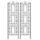 2 Pack Tall Garden Trellis Decorative Outdoor Black Metal Panel Fence ...