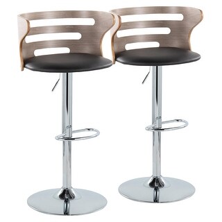 Carson Carrington Cranagh Adjustable Bar Stool with Oval Footrest (Set ...