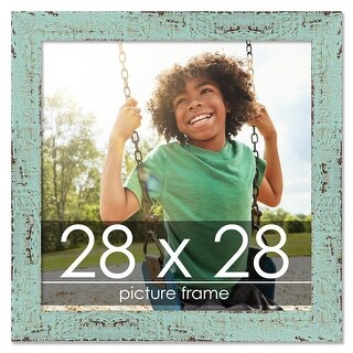 28x28 Shabby Chic Green Wood Picture Square Frame - 28" x 28" - Bed ...