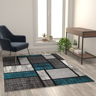 Modern Geometric Color Block Area Rug - Bed Bath & Beyond - 35457893