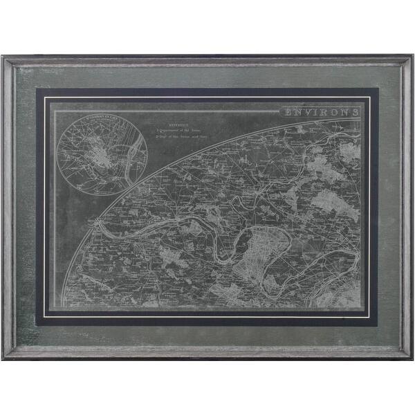 Map of Paris Grid I Framed Art Print - Bed Bath & Beyond - 39198454
