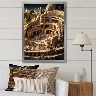 Designart "Old Arena Stadiums II" Stadiums Framed Canvas Prints - Bed ...