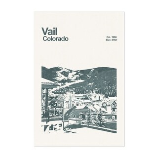 Vail Colorado Screen Print Landscape Monochrome Art Print/Poster - Bed ...