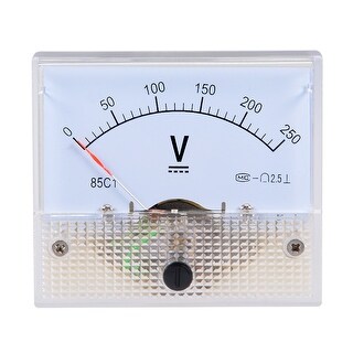 DC 0-250V Analog Panel Voltage Gauge Volt Meter 85C1 2.5% Error Margin ...
