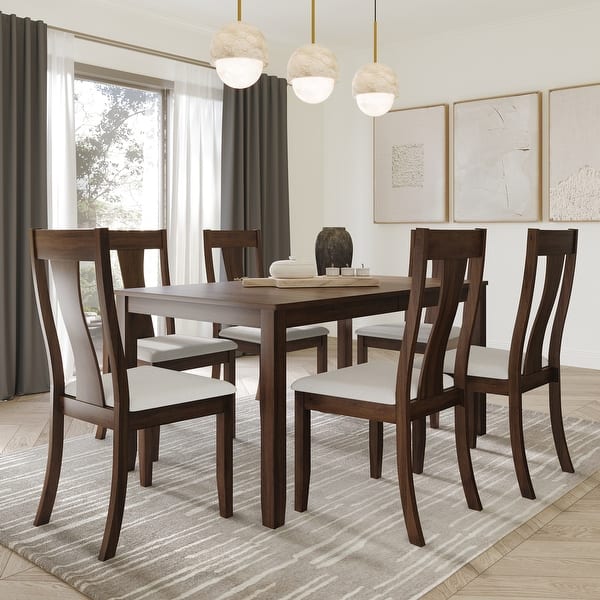 CraftPorch Vintage Style 7-piece Wooden Dining Set - Bed Bath & Beyond ...