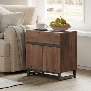 WAMPAT Modern End Table, Farmhouse Sofa Table, Wood Rustic Side End ...