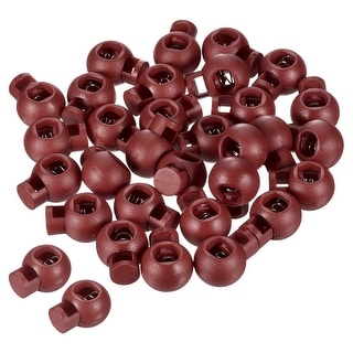 Cord Locks, 30 Pack Ball Spring Toggle Stopper, Wine Red - Wine Red ...