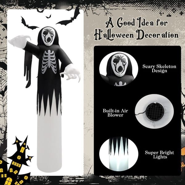 Halloween Festives Inflatable Spoof Ghost Yard Decoration With LED ...