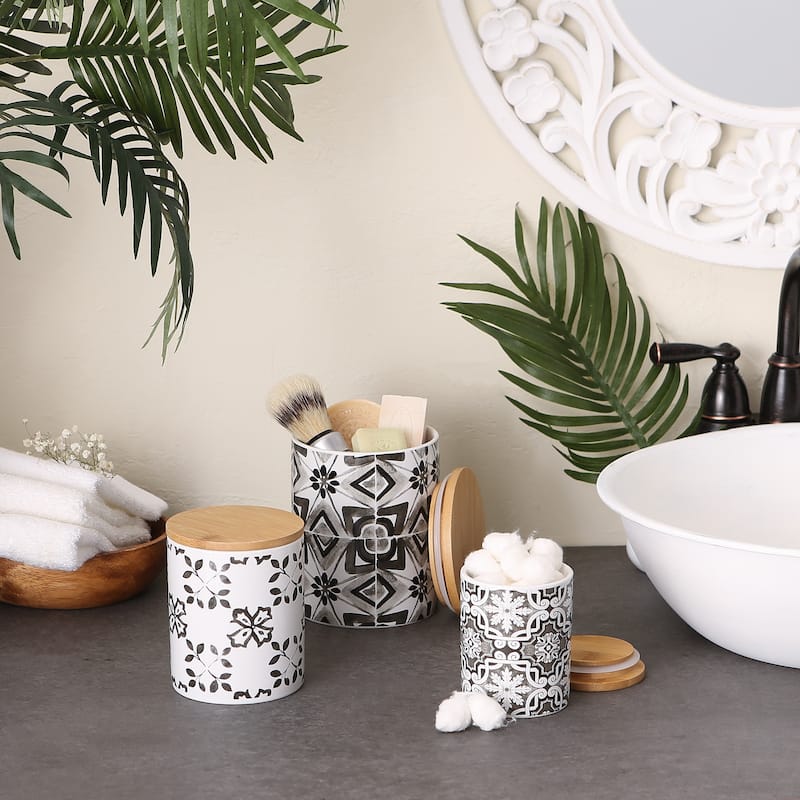 DII Ceramic Canister (Set of 3) - Overstock - 28541162