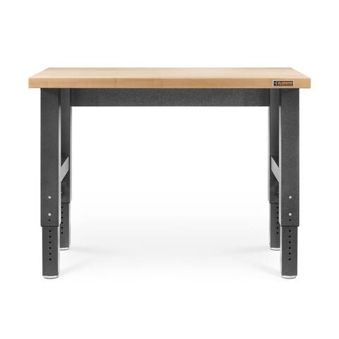 Gladiator GarageWorks 4-ft Adjustable Height Hardwood Workbench with ...