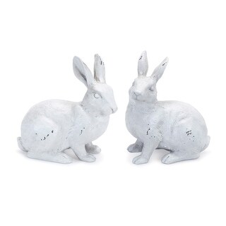 Distressed Garden Rabbit Figurine (Set of 2) - Bed Bath & Beyond - 40885945