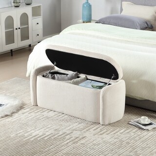 Entryway Padded Footstool Storage Ottoman - Bed Bath & Beyond - 42606891