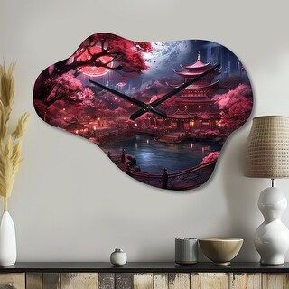 Designart - Japan Land Of The Samurai III - Japan Wall Clock in Cloud ...