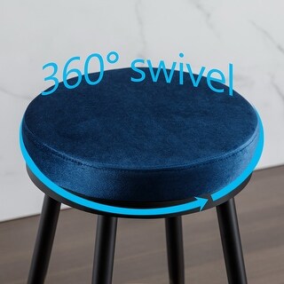 Swing Stool Velvet Barstools (Set of 2) - Bed Bath & Beyond - 39474580