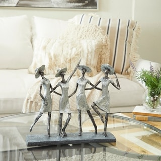 Gray Polystone Woman Decorative Sculpture - Bed Bath & Beyond - 11740407