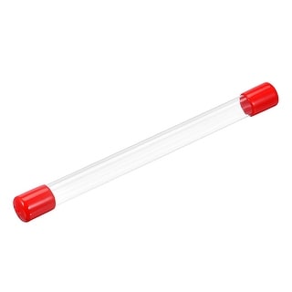Clear Rigid Tube Plastic Tubing with Red Cap 13mmx14mm/0.51"x0.55", 1 ...