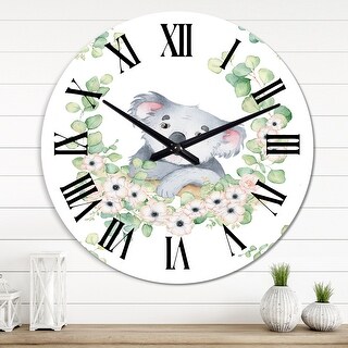 Designart 'Cute Koala Bear Cartoon' Traditional wall clock - Bed Bath ...