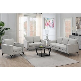 Modern 3-Piece Sofa Sets（3 seat sofa+ 2 seat sofa+ chair）, Chenille ...