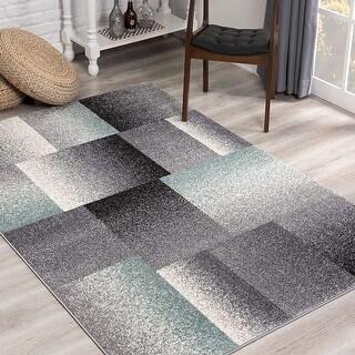 5' x 8' Gray Modern Geometric Area Rug - 3'6" - Bed Bath & Beyond ...