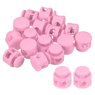 60Pcs 0.6" Dia Cord Locks Double Hole Cord Fastener Light Pink - Light ...