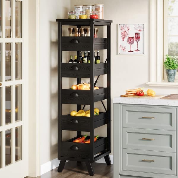 black vegetable rack