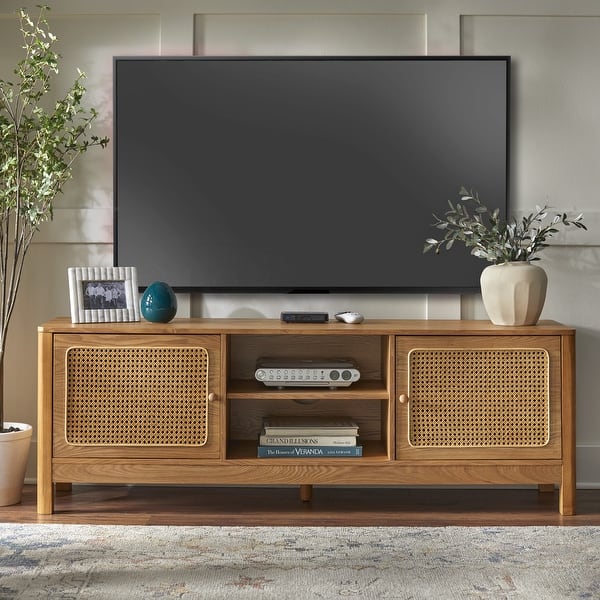 Lifestorey Sheldon Cane TV Console - Bed Bath & Beyond - 41543740