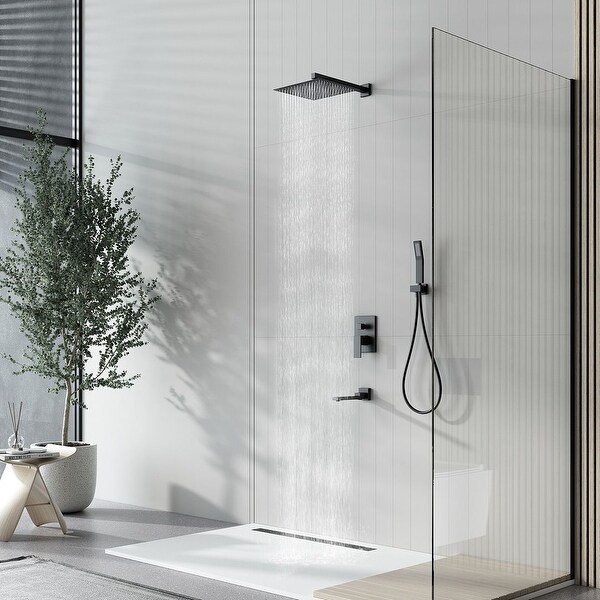 Eridanus Luxury Rainfall Shower System with Tub Spout for Eridanus Luxury Rainfall Shower System with Tub Spout for