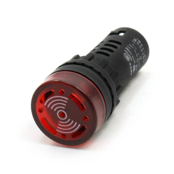 AC/DC 24V Electric Circuit Signal Indicator Flash Buzzer - Red, Black ...