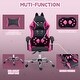Cute Gaming Chair with Cat Paw Lumbar Cushion and Cat Ears, Ergonomic ...