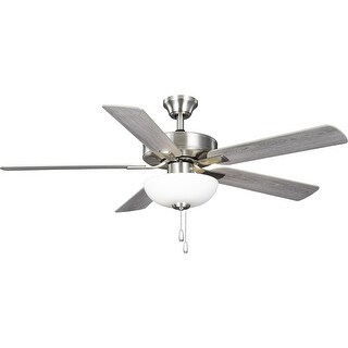 AirPro Builder Fan 52-in Brushed Nickel LED Indoor Ceiling Fan with ...
