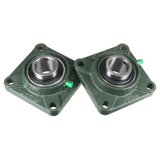 2pcs Pillow Block Bearing UCF207 35mm Mounted Bear Square Flange - Bed ...