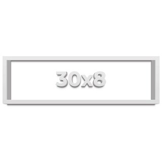 30x8 Shadow Box Frame White 1 Real Wood - Bed Bath & Beyond - 35955566