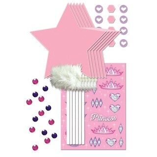 Pack of 24 Pink and Purple Princess Party Wand Decorating Kit 10" - Bed ...