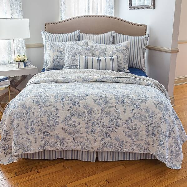 Colonial Williamsburg Clementina Dusk Twin Quilt 100% Cotton ...