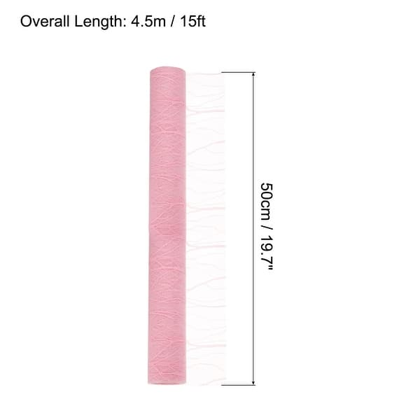 Flower Wrapping Mesh 15ft Floral Bouquet Packaging Stripe Net Yarn Pink ...