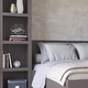 Easy-Lift Queen Murphy Wall Bed in with Two Bookshelves - Bed Bath ...