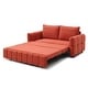 Teddy Loveseat Sofa Upholstered Sleeper Sofa, Convertible Deep Seat ...