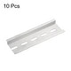 10 Pcs DIN Rail Slotted Aluminum Mounting Guide Silver Tone ...
