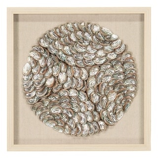 HUJI Abalone Shell Shadow Box Wall Decor for Bathroom Bedroom Office ...