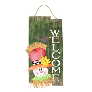 20" Fall Welcome Hanging Sign on Wood Board - Bed Bath & Beyond - 38326792