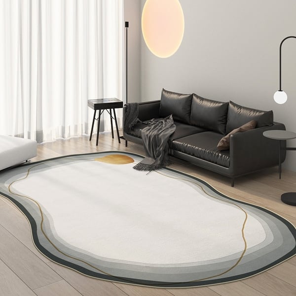 irregular shape area rug