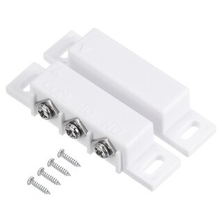Magnetic Reed Switch, 1 Set NO NC Wired Door Window Reed Switch - White ...