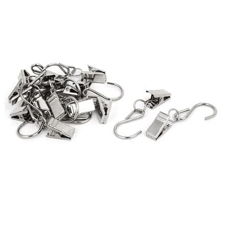 13mm Width 60mm Length S Shaped Hanging Hook Drapes Curtain Clips ...