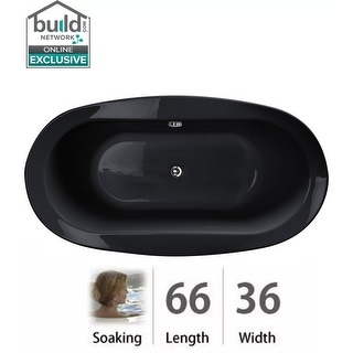 Jacuzzi BRA6636BCXXXX Bravo 66" Soaking Drop In Bathtub with Center ...